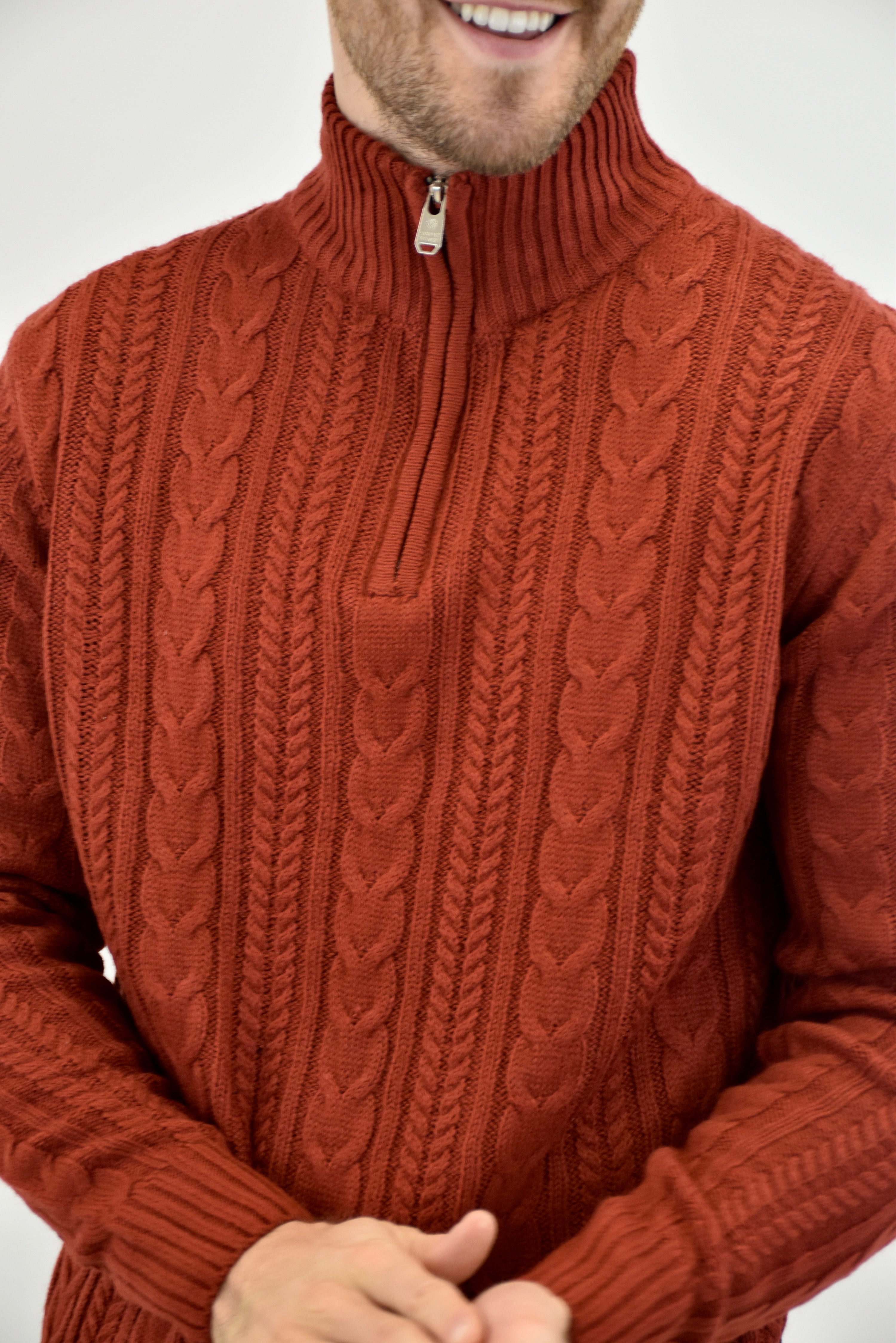 Humble Pioneer - Clay Cable Wool Half Zip